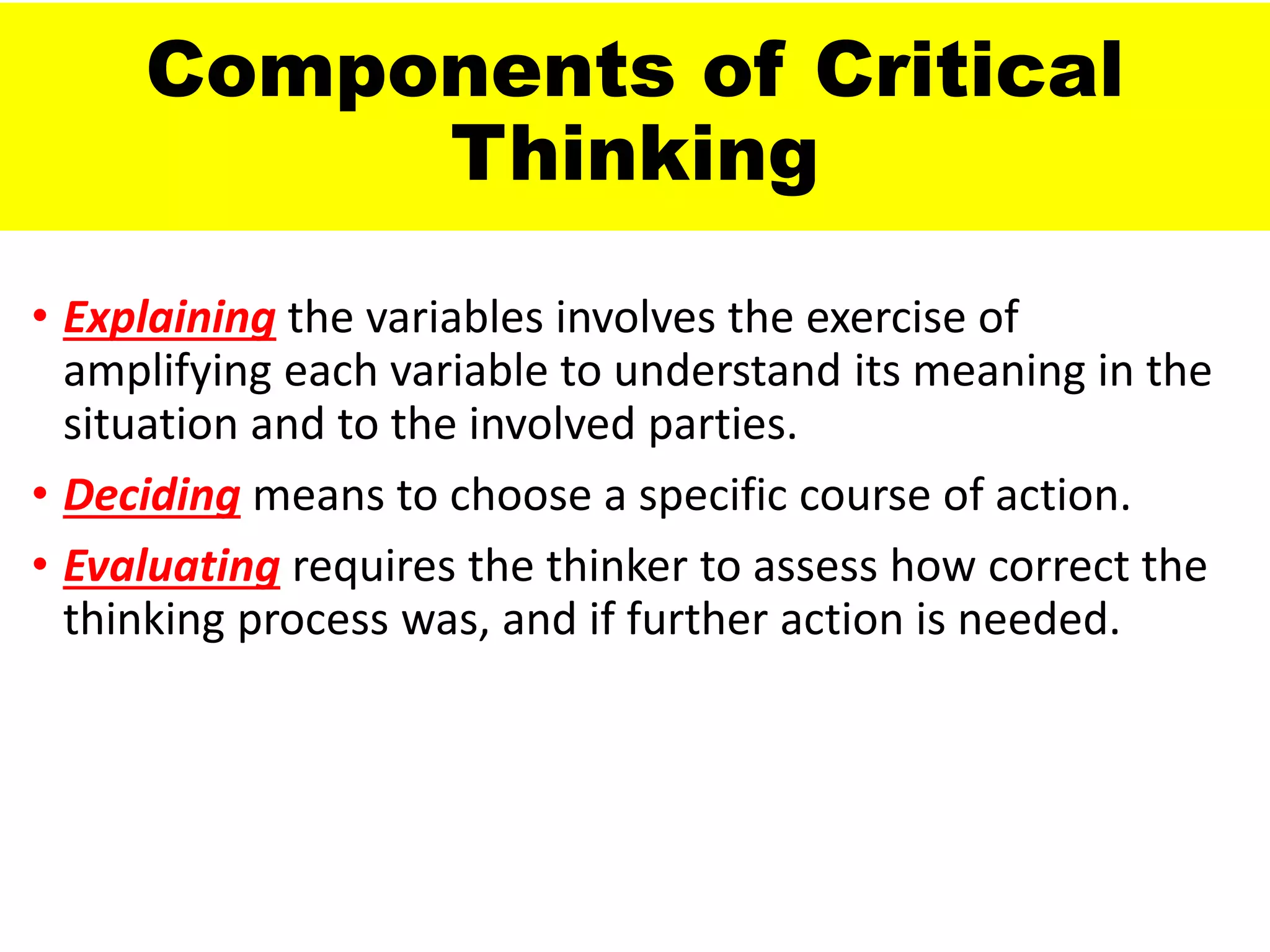 Introduction of crithical thinking | PPT