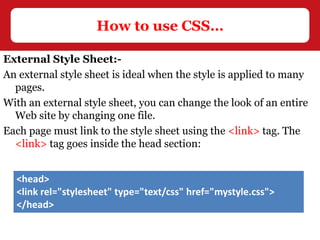 Introduction of css | PPT