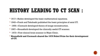 INTRODUCTION OF CT , VARIOUS GENERATIONS .pptx