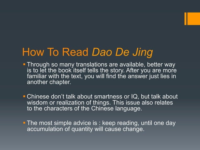 Introduction of Dao De Jing | PPT