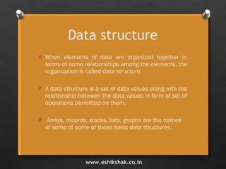 Introduction of data structure | PPT