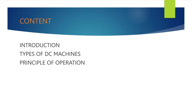 INTRODUCTION OF DC MACHINE ppt | PPT