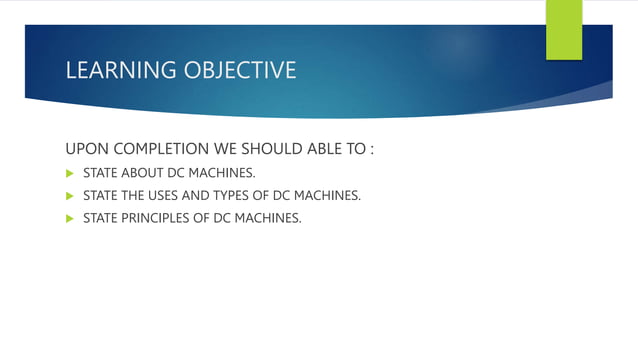 INTRODUCTION OF DC MACHINE ppt | PPT