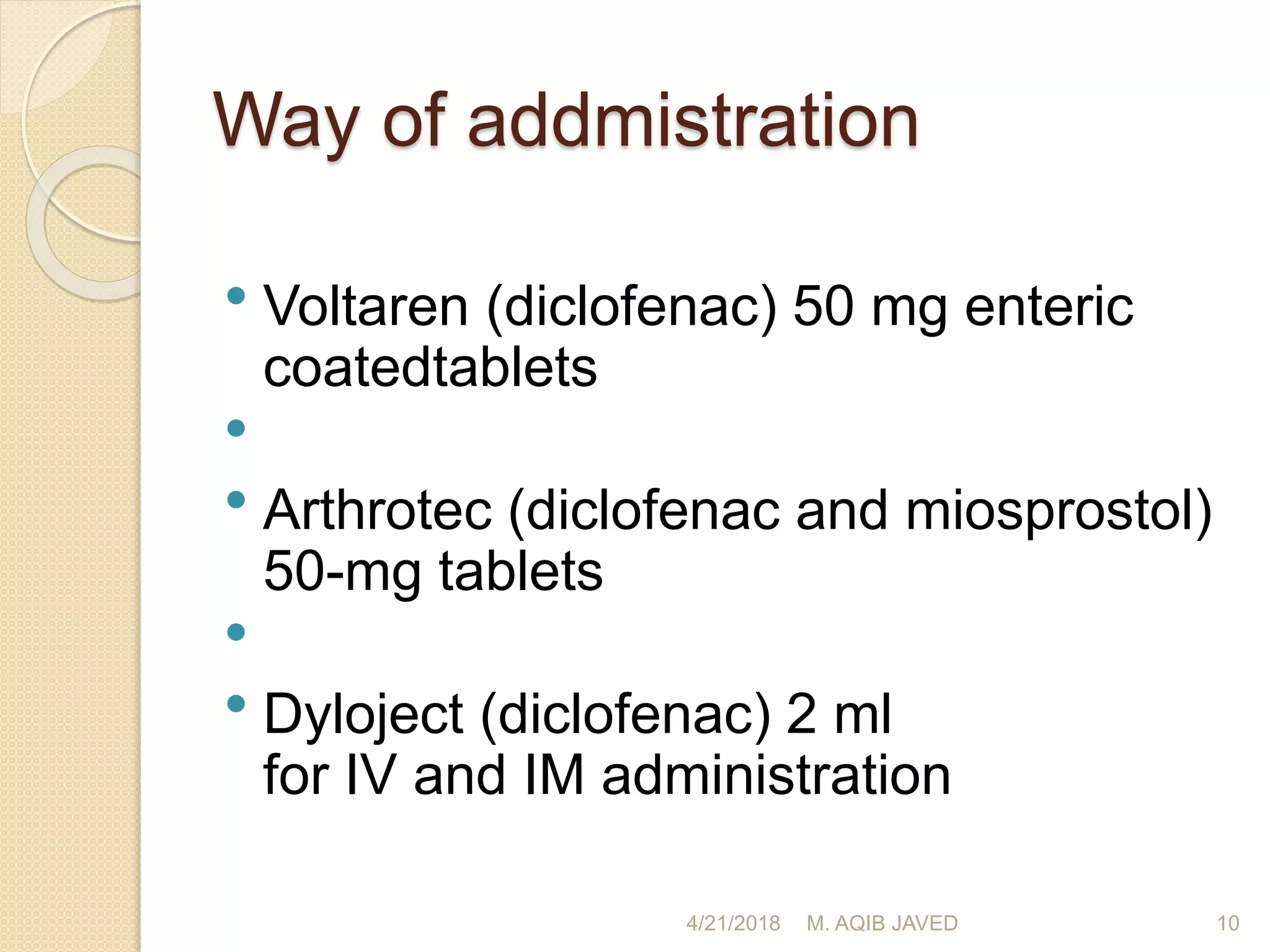 INTRODUTION OF DICLOFEN DRUG | PPTX