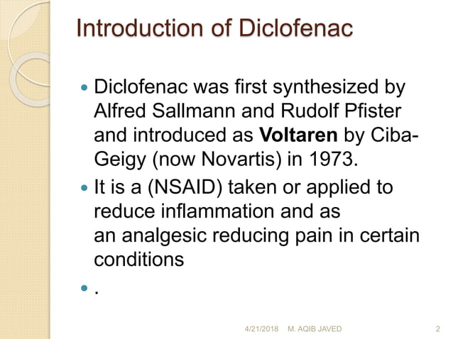 INTRODUTION OF DICLOFEN DRUG | PPTX | Chemistry | Science