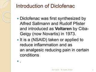 Introdution Of Diclofen Drug Ppt