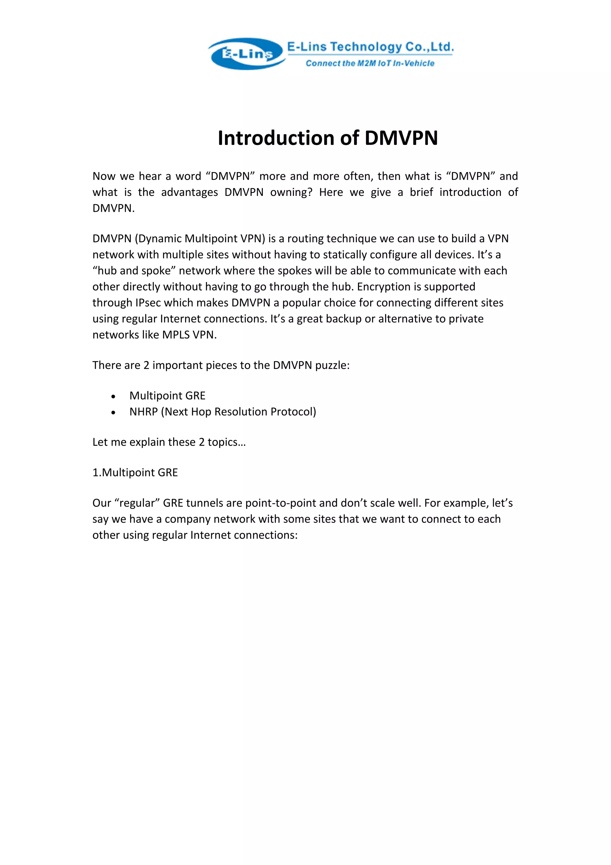 Introduction of dmvpn | PDF