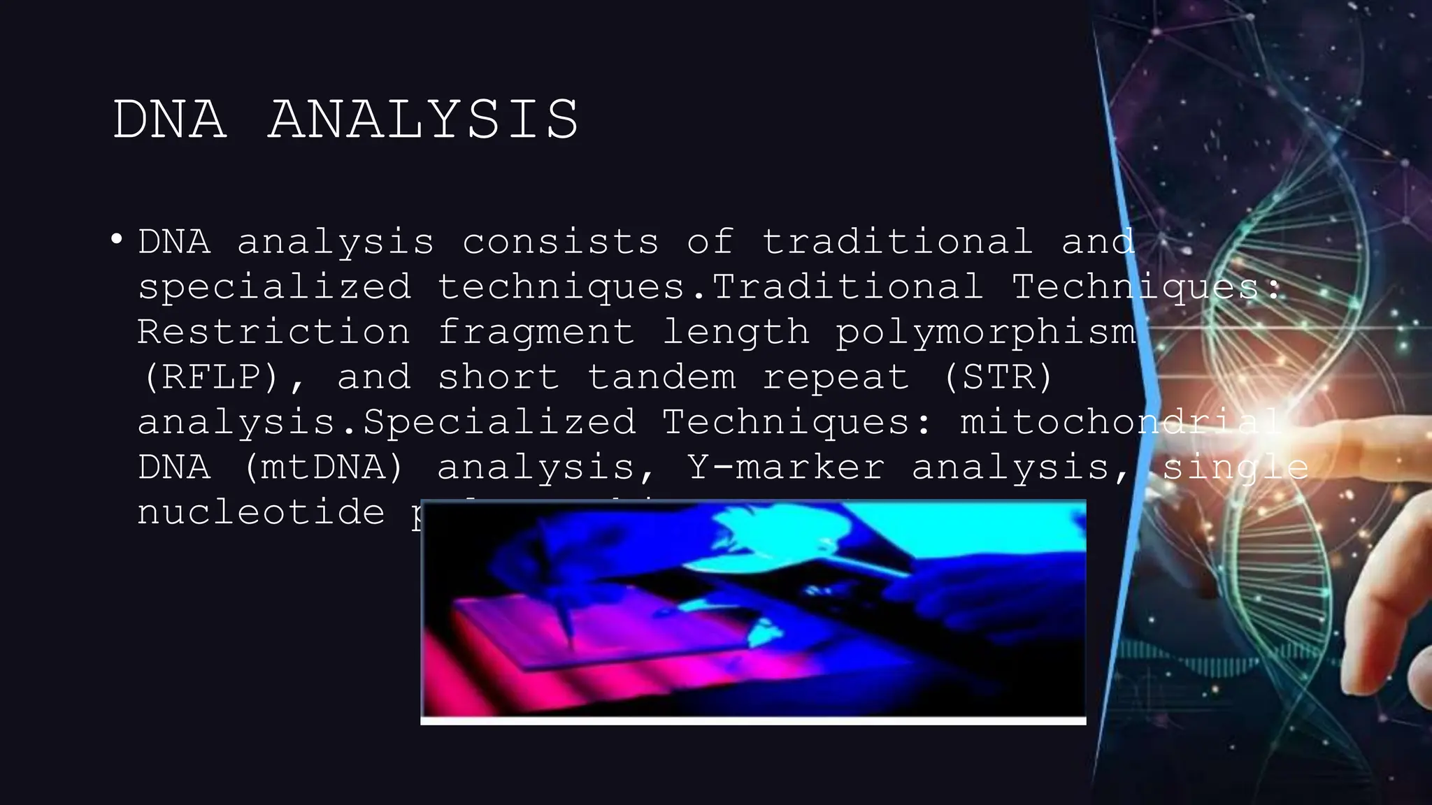 Introduction of DNA analysis in Forensic's .pptx | Genetics | Science
