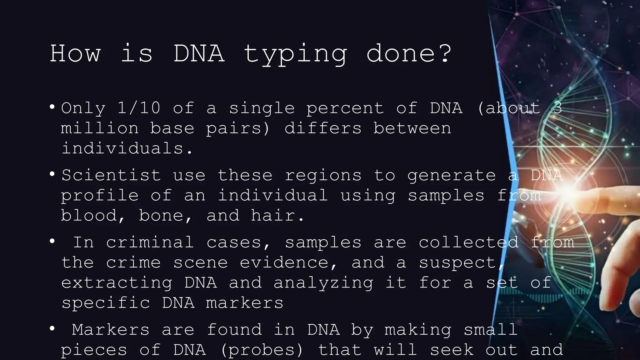 Introduction Of Dna Analysis In Forensics Pptx Genetics Science