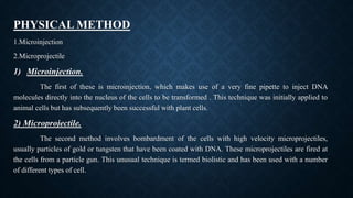 Introduction of dna into non bacterial cells | PPTX