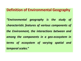 Environmental Geography Definition