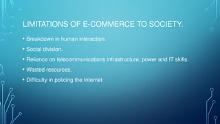 Introduction of E-commerce in ICT applications | PPTX