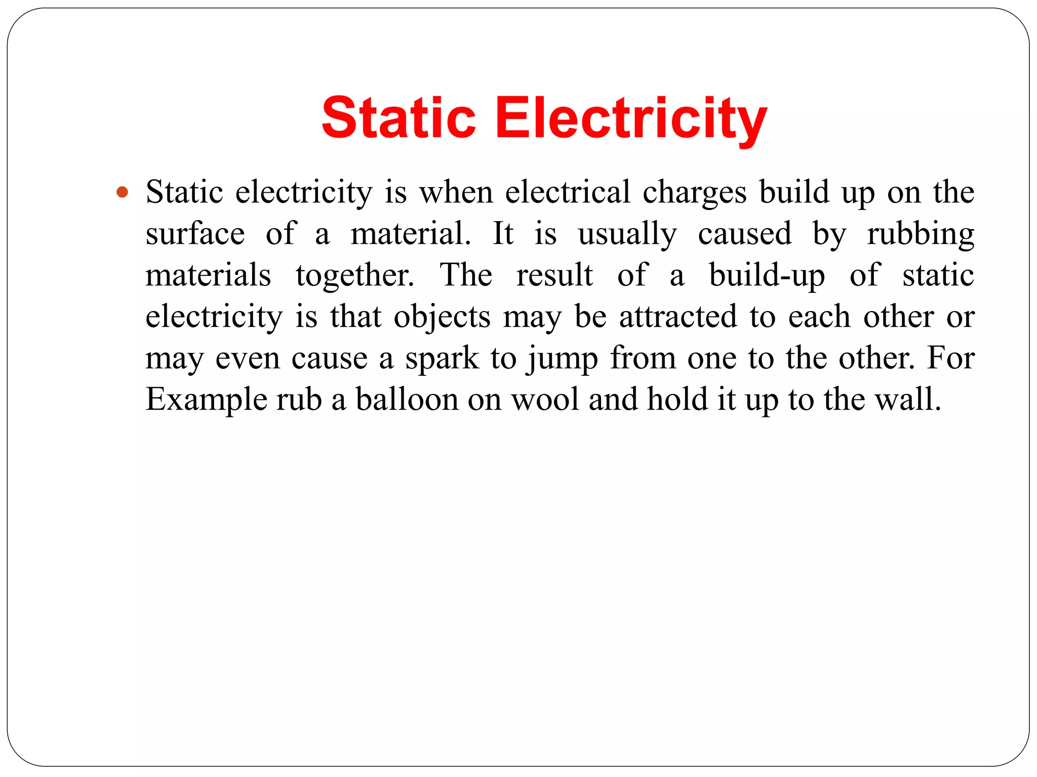 Introduction of electricity | PPTX | Physics | Science