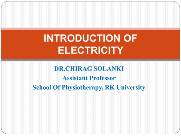 Introduction of electricity | PPTX | Physics | Science