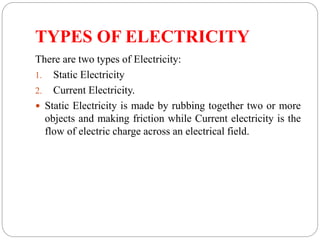 Introduction of electricity | PPTX