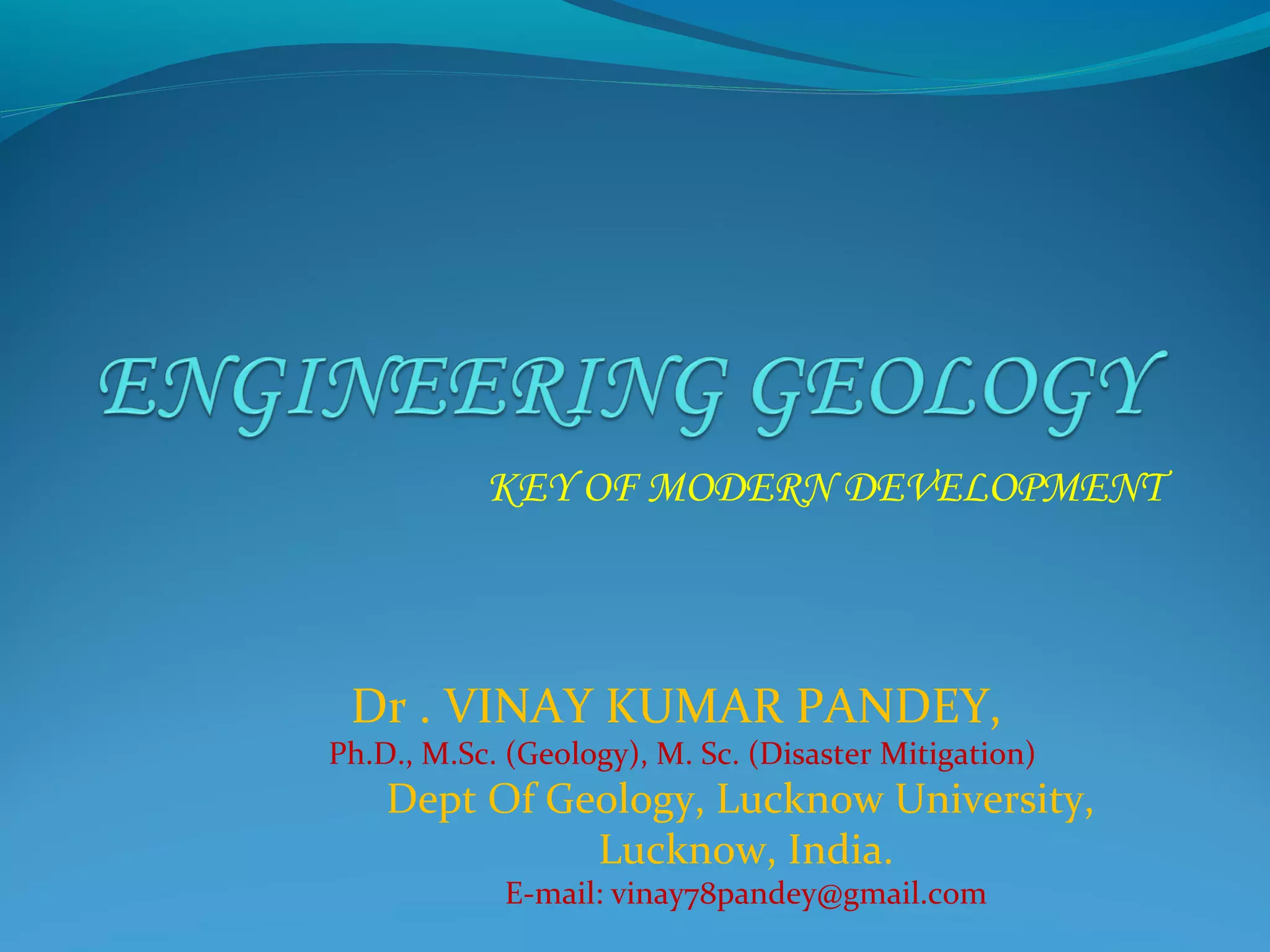 Introduction of engineering geology | PPT