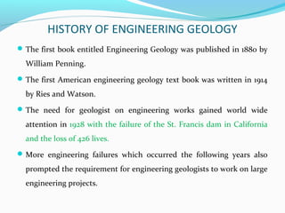 Introduction of engineering geology | PPT