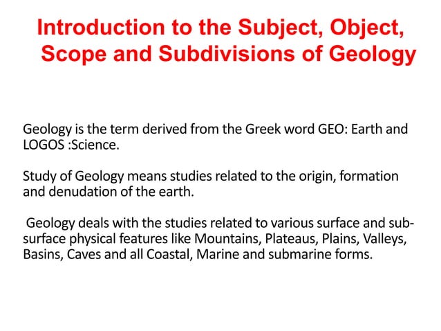 Introduction of Engineering Geology | PPT