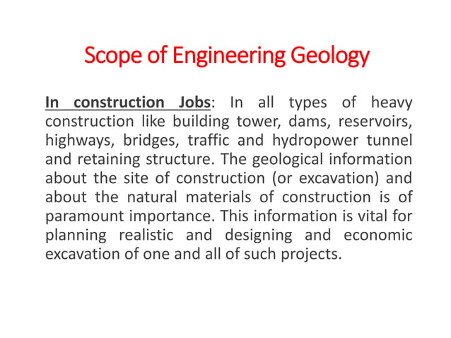 Introduction of Engineering Geology | PPT