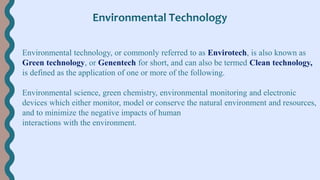 Introduction of Environment Technology & Marine Environmental ...