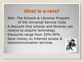 Introduction of Erate Program And Huntsville Isd Technology Plan | PPT