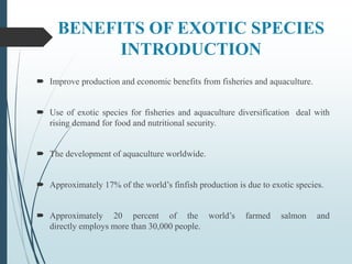 Introduction of exotic species in india | PPTX