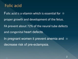 Introduction Of FA folic acid research.pptx | Pregnancy | Reproductive ...