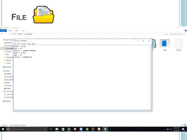 Introduction of file handling | PPTX | Programming Languages | Computing
