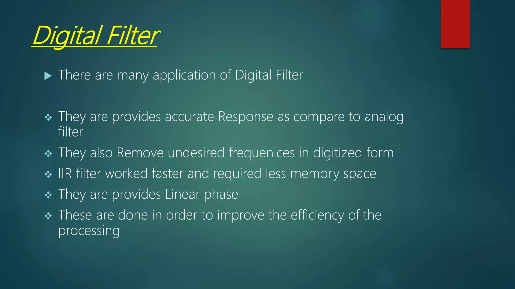 Introduction of filter & application | PPTX