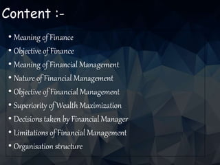 Introduction of Financial management | PPTX