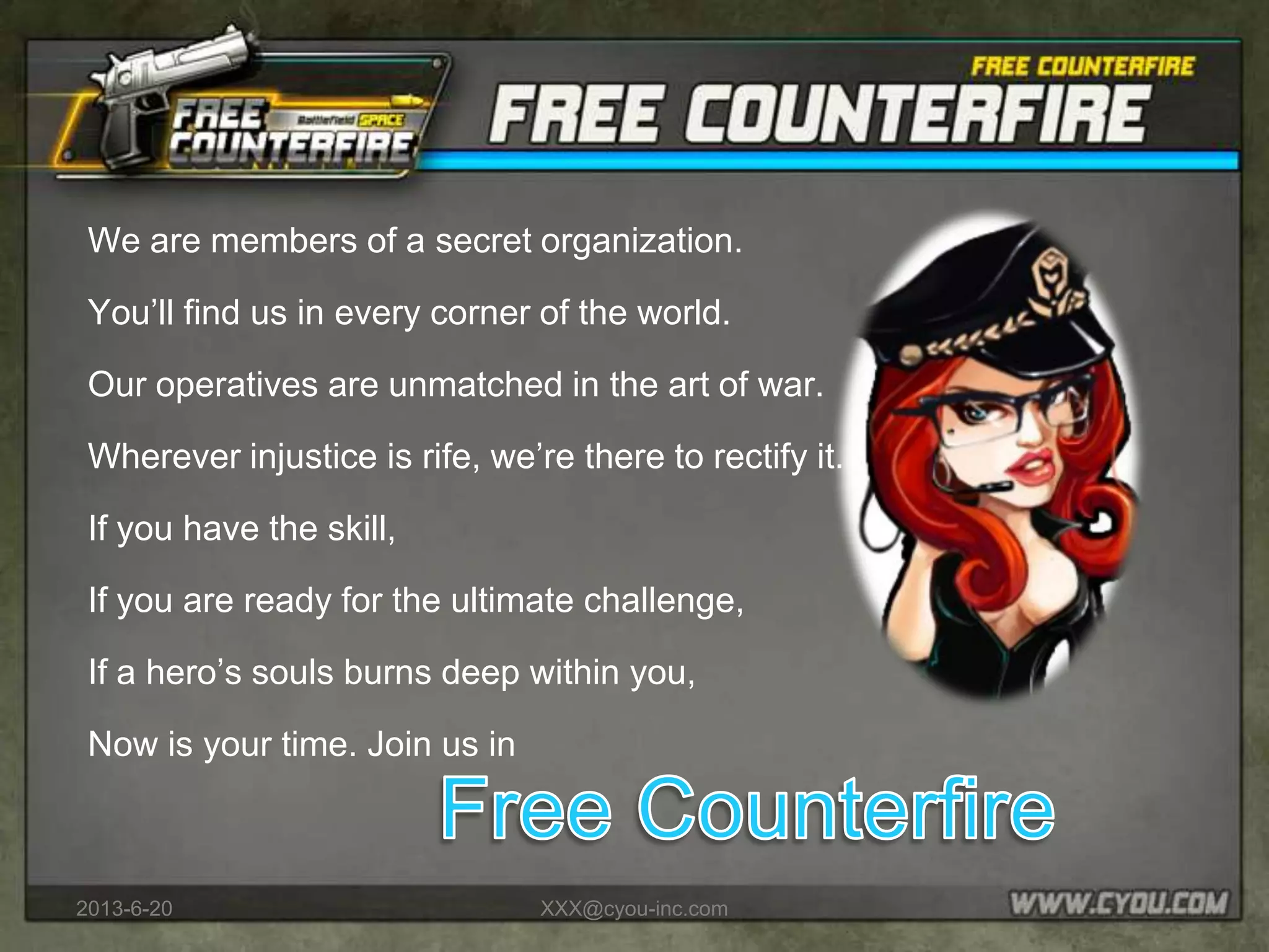 Introduction of Free Counterfire | PPTX