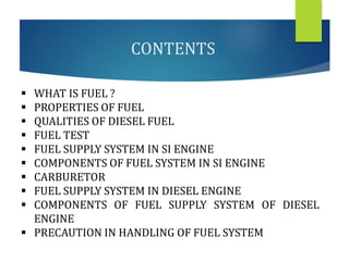 Introduction of fuel system kvg | PPTX