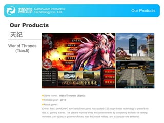 Introduction of gamewave group ltd.(prc) | PPTX