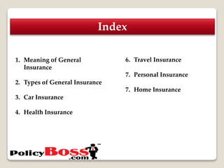 Introduction of general insurance | PPTX