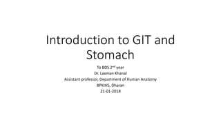 Introduction of GIT and stomach | PDF