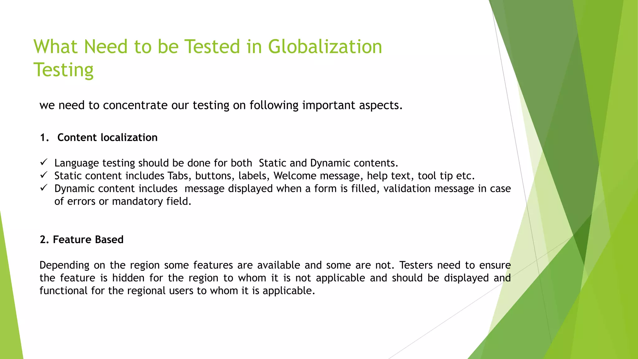Introduction Of Globalization Testing Ppt