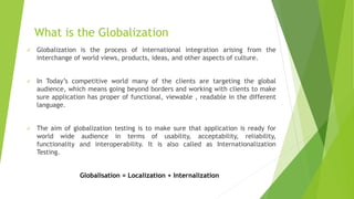 Introduction of globalization testing | PPT