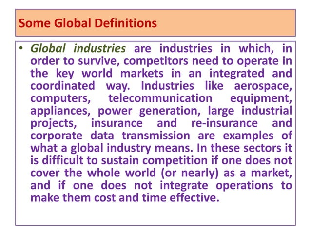 Introduction of Global Strategic Management | PDF | Large Business ...