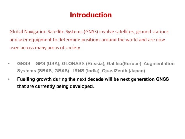 Introduction of gps global navigation satellite systems | PPTX | Auto Navigation Systems | Auto ...