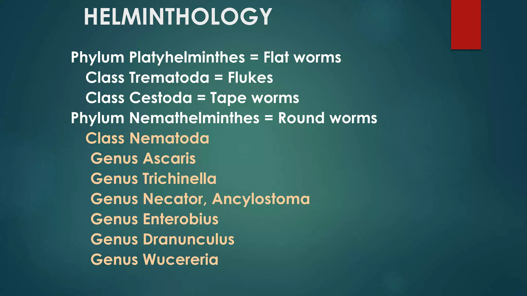 Introduction of helminthology | PPTX
