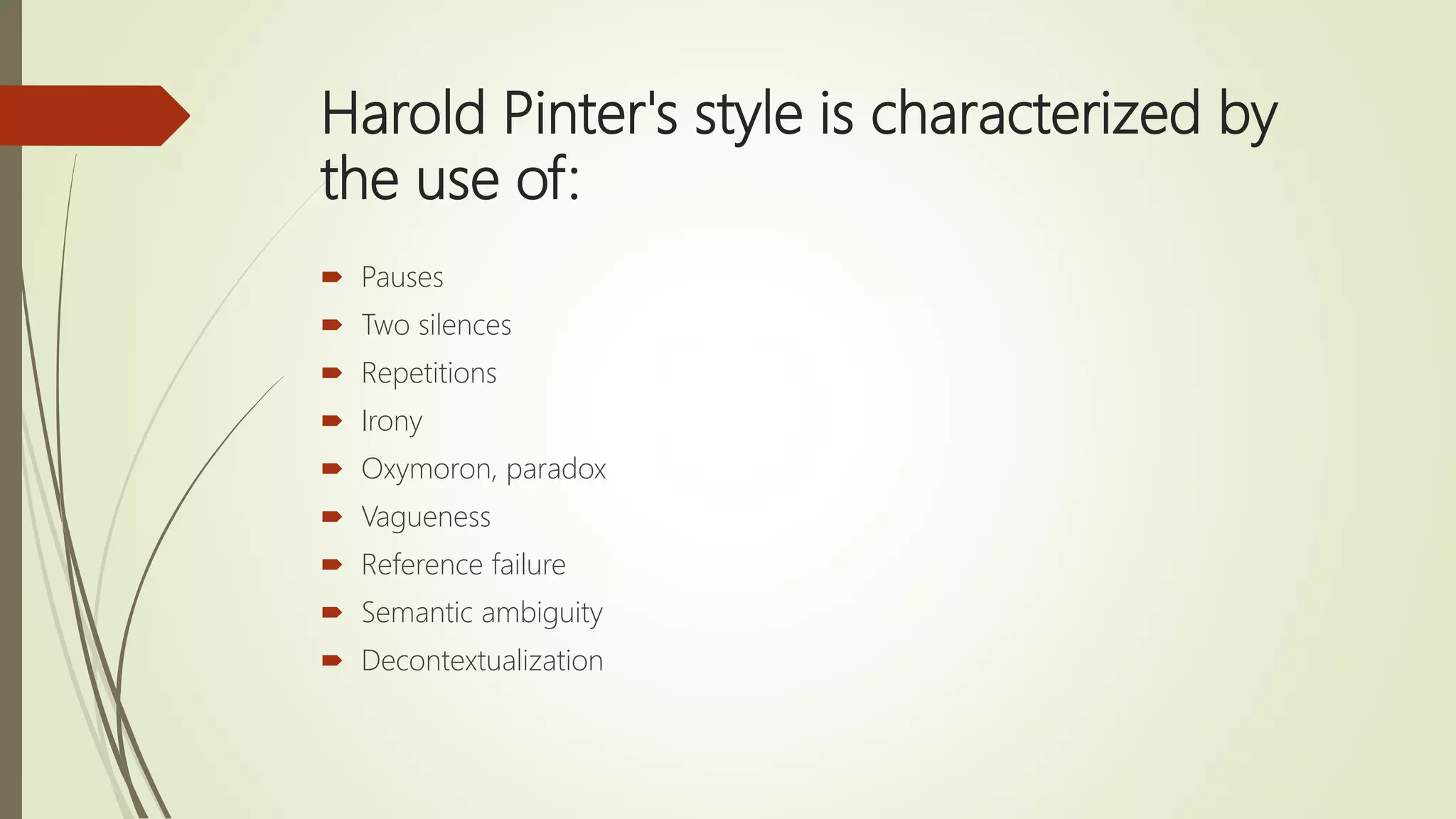 Introduction of horald pinter | PPTX