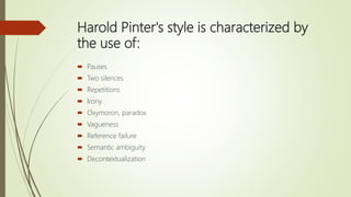 Introduction of horald pinter | PPTX
