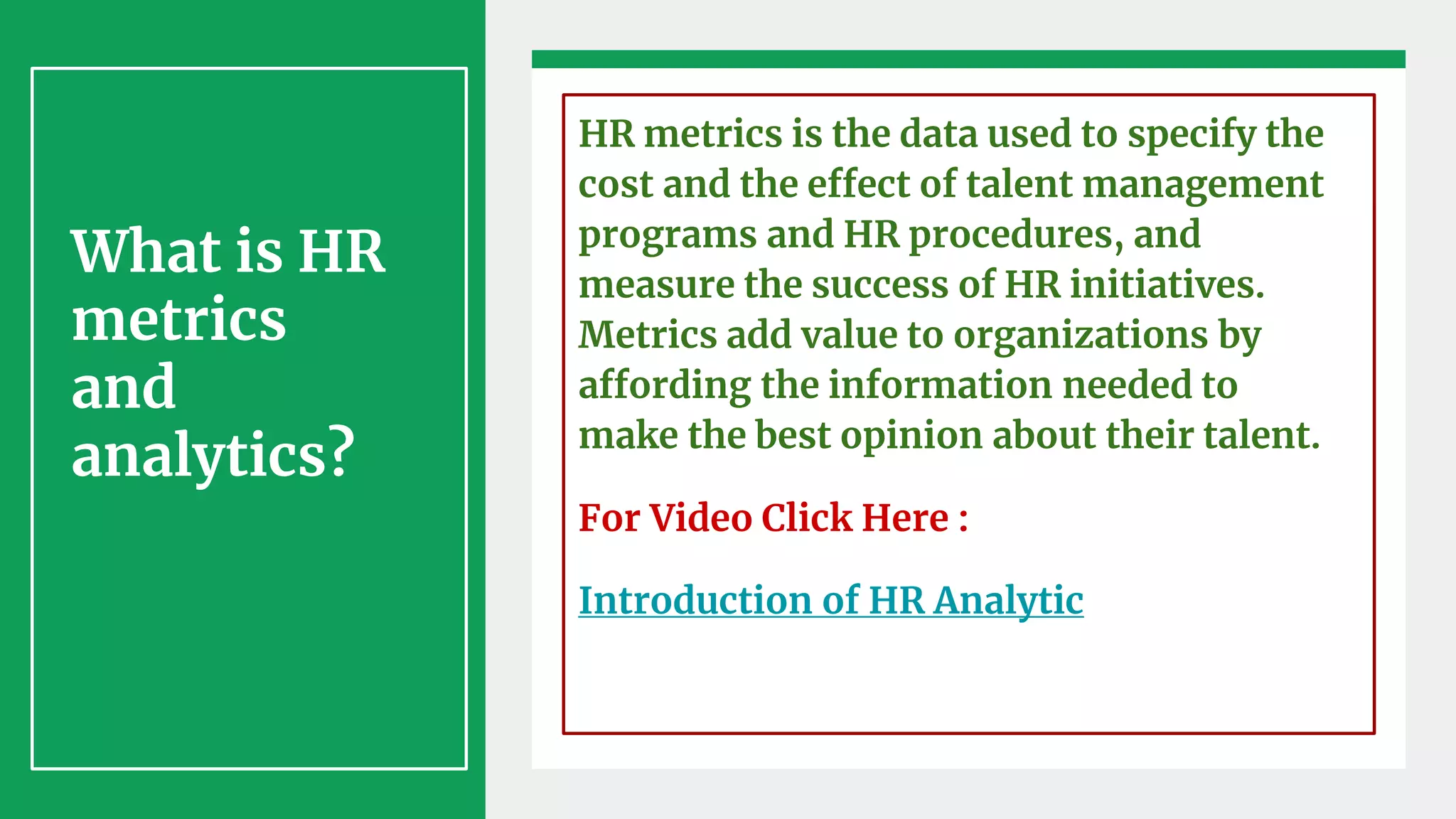 Introduction of HR Analytic | PPTX