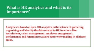 Introduction of HR Analytic | PPTX | Human Resources | Business