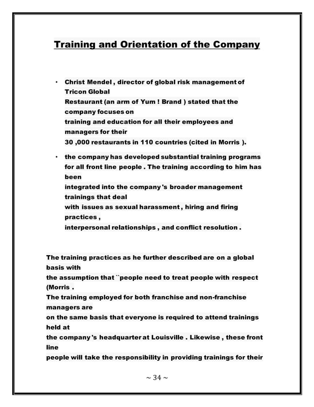 Human Resource Management Of KFC | DOCX | Human Resources | Business