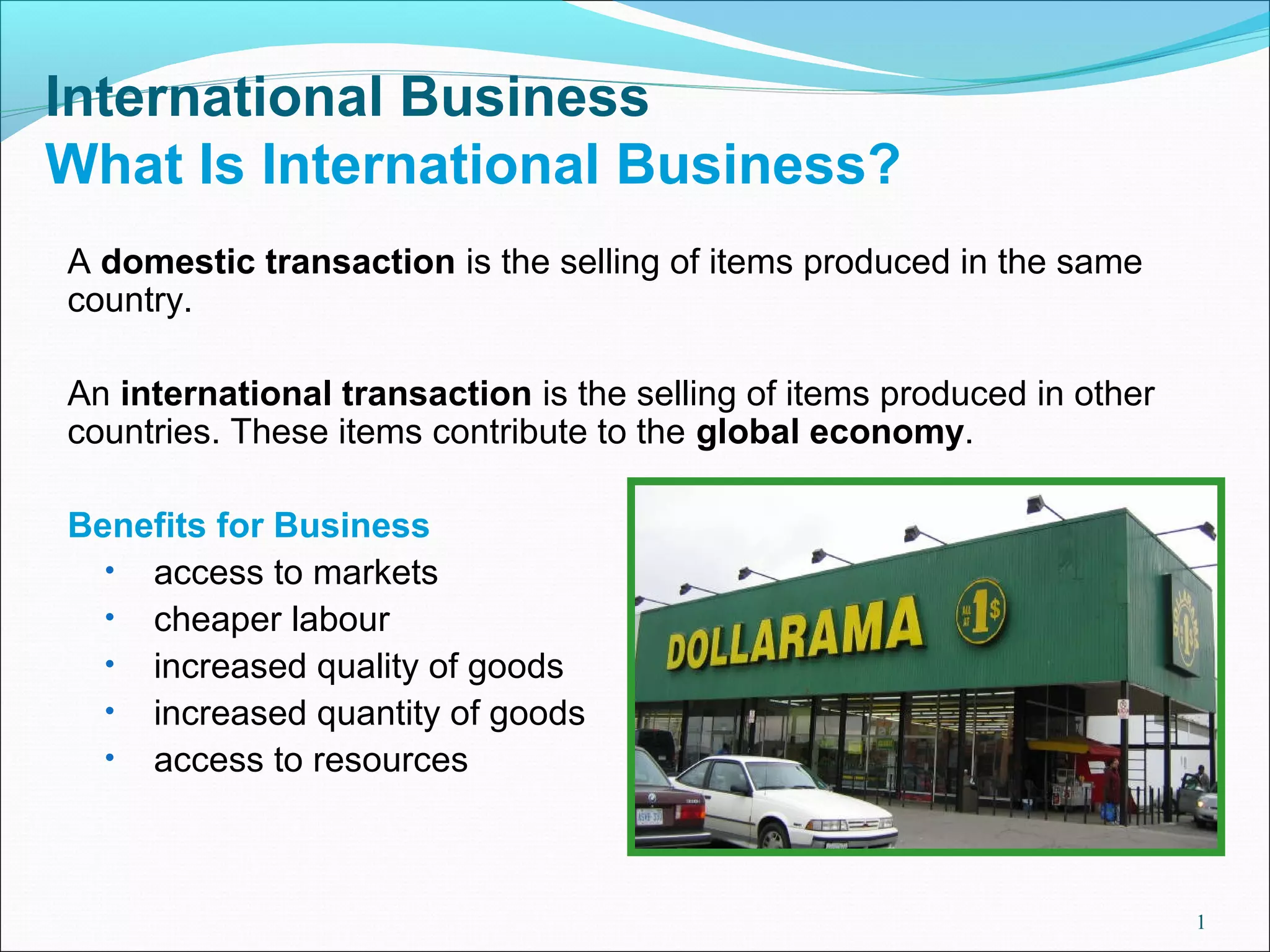 Introduction of International business | PPT
