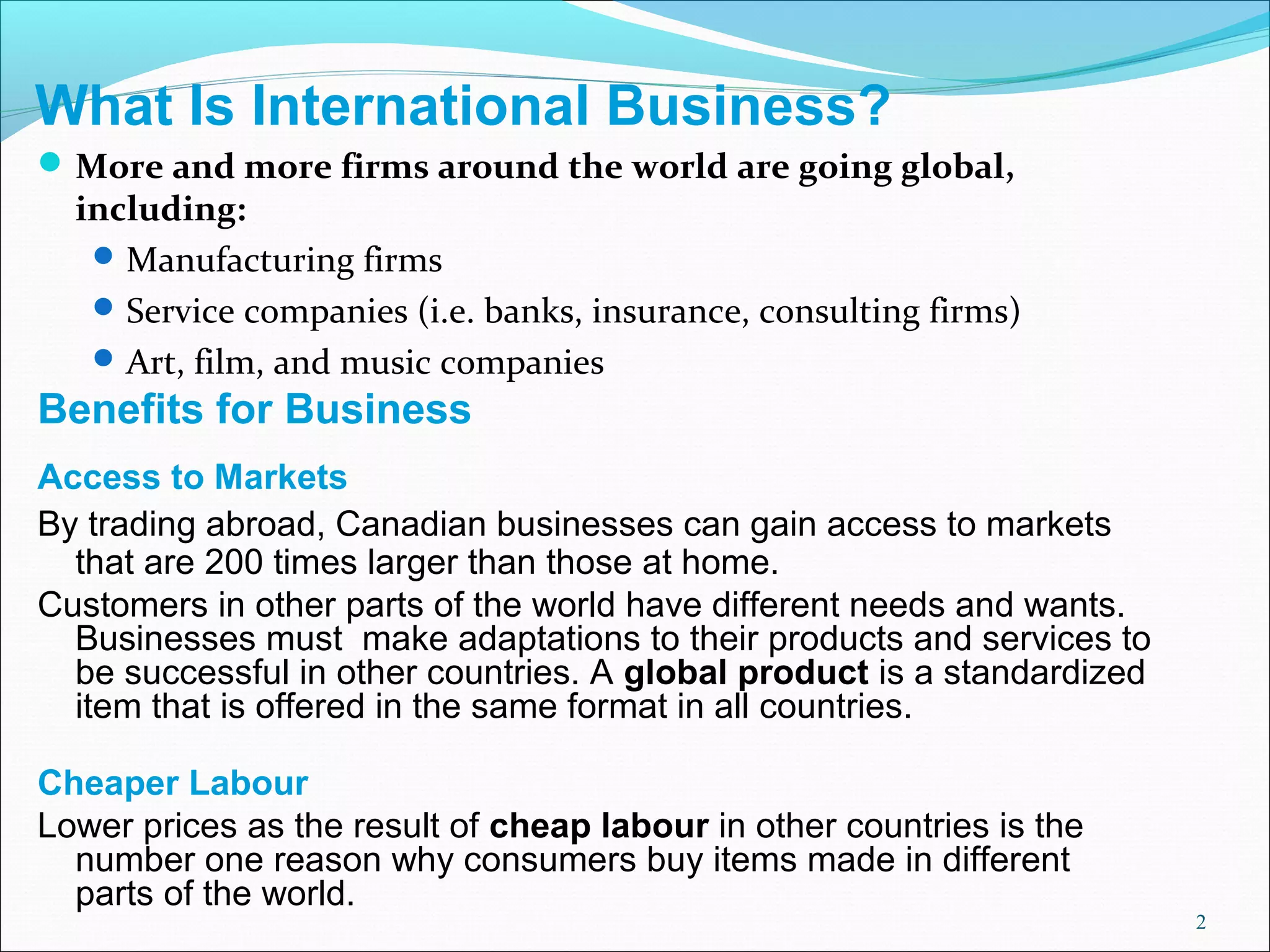 Introduction of International business | PPT