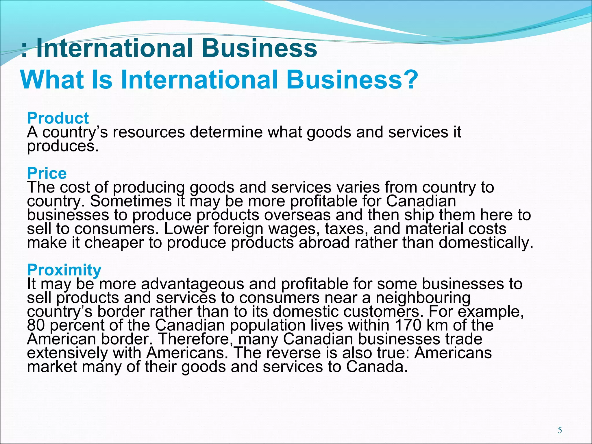 Introduction of International business | PPT