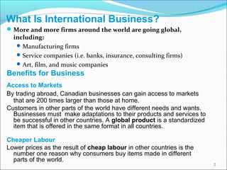 Introduction of International business | PPT