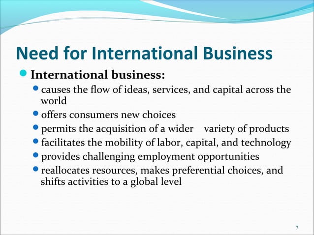 Introduction of International business | PPT | Economy | Business and ...